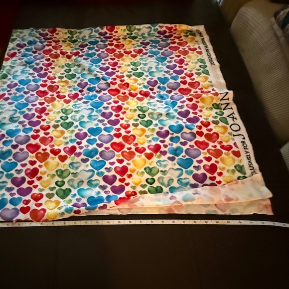 Joann Fabrics | Accessories | Rainbow Hearts Minkie Fleece | Poshmark